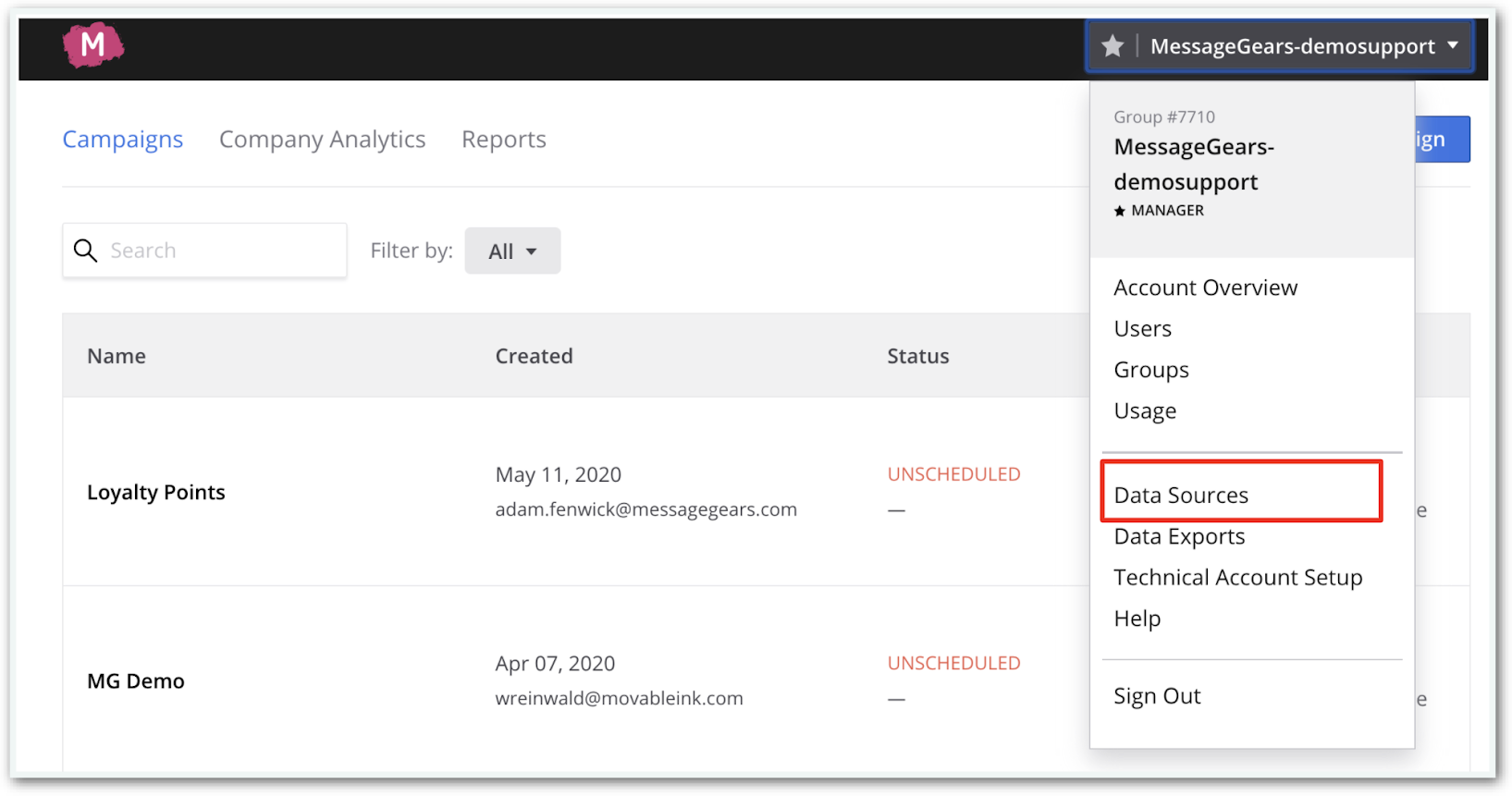 Using MessageGears Hosted or External Data with Movable Ink – MessageGears Support